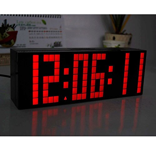 Redlution Große LED Uhr Digitale Wanduhr Jumbo großen Zahlen Display ... Redlution Große LED Uhr Digitale Wanduhr Jumbo großen Zahlen Display ...